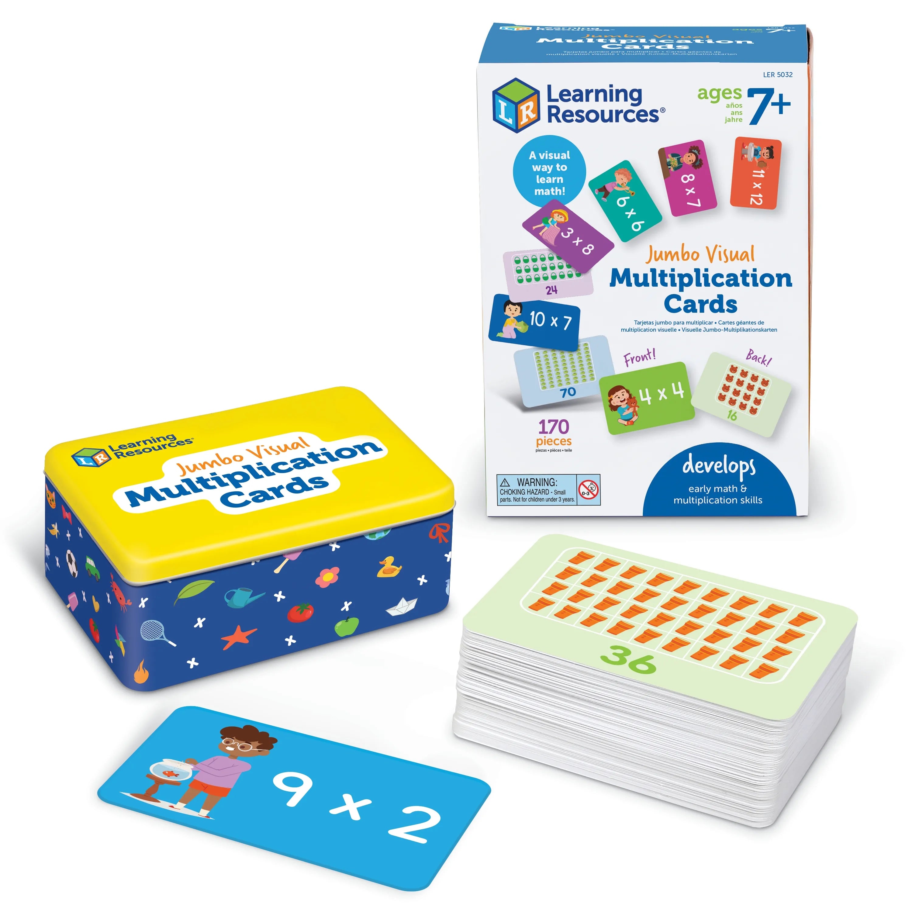 Jumbo Visual Multiplication Cards – Times Table Support | The Dyslexia Shop