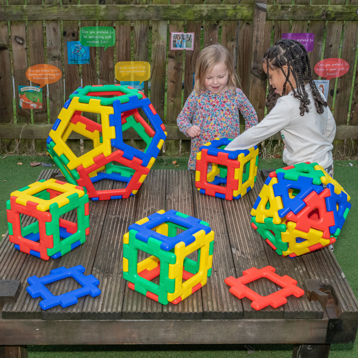 Giant Polydron Platonic Solids Set Recycled Plastic | SEND Geometry ...