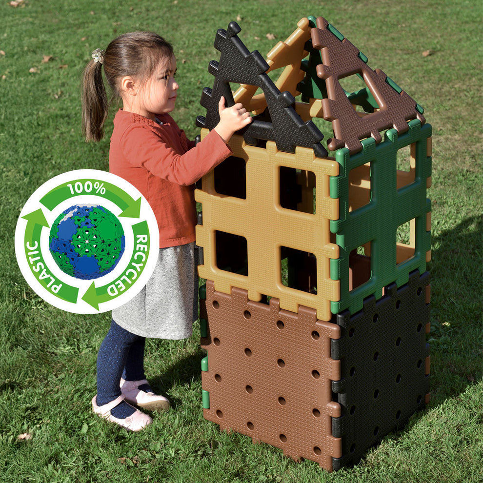 XL Polydron Natural Colours Set 1 - Outdoor Construction, Age 2+ - The ...