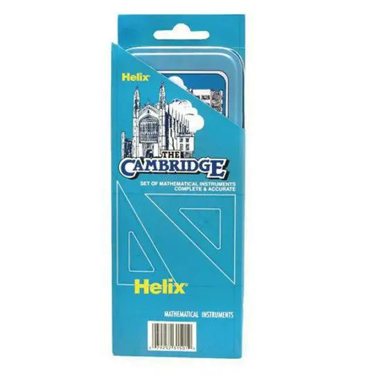 Helix Cambridge Maths Set with Storage Tin – 9-Piece Geometry Set ...