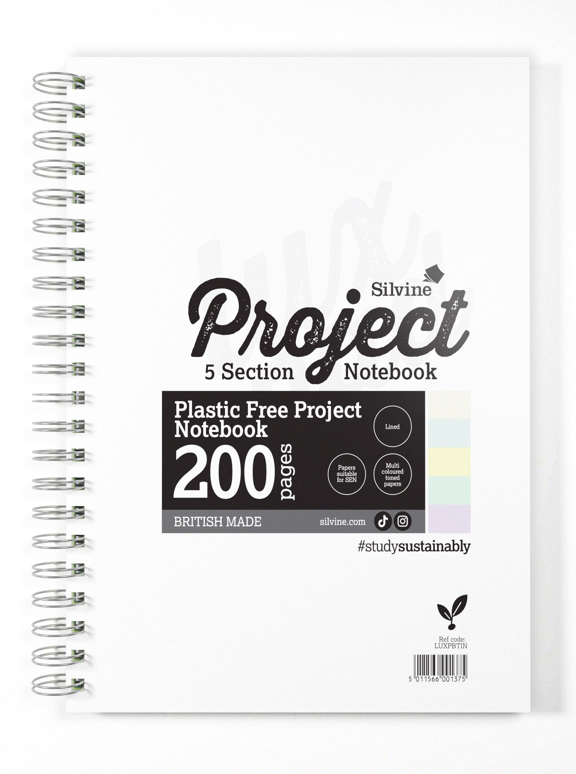 Silvine A4+ Tinted Paper Project Book – 200 Pages | The Dyslexia Shop