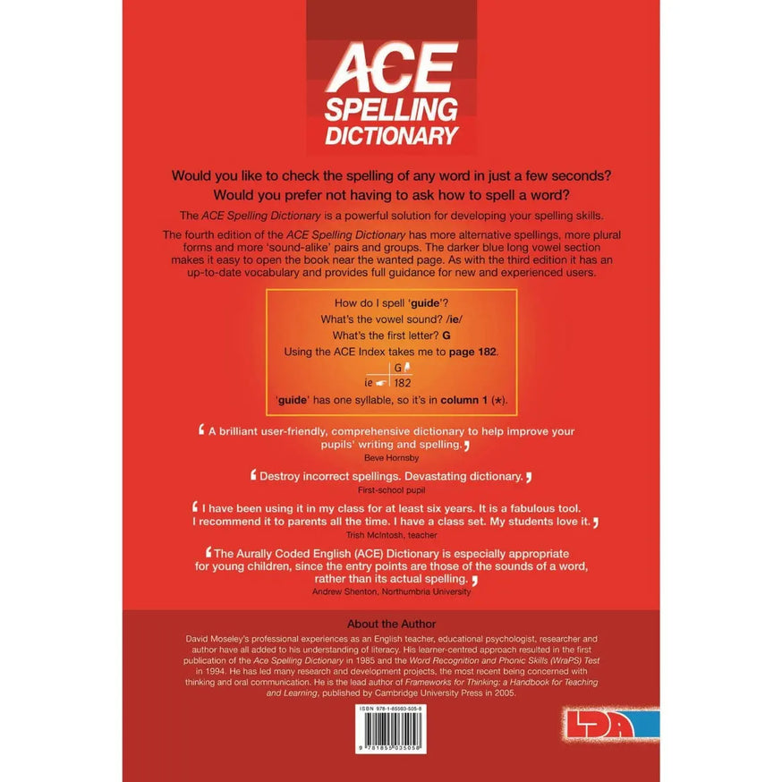 ACE Spelling Dictionary - LDA | The Dyslexia Shop