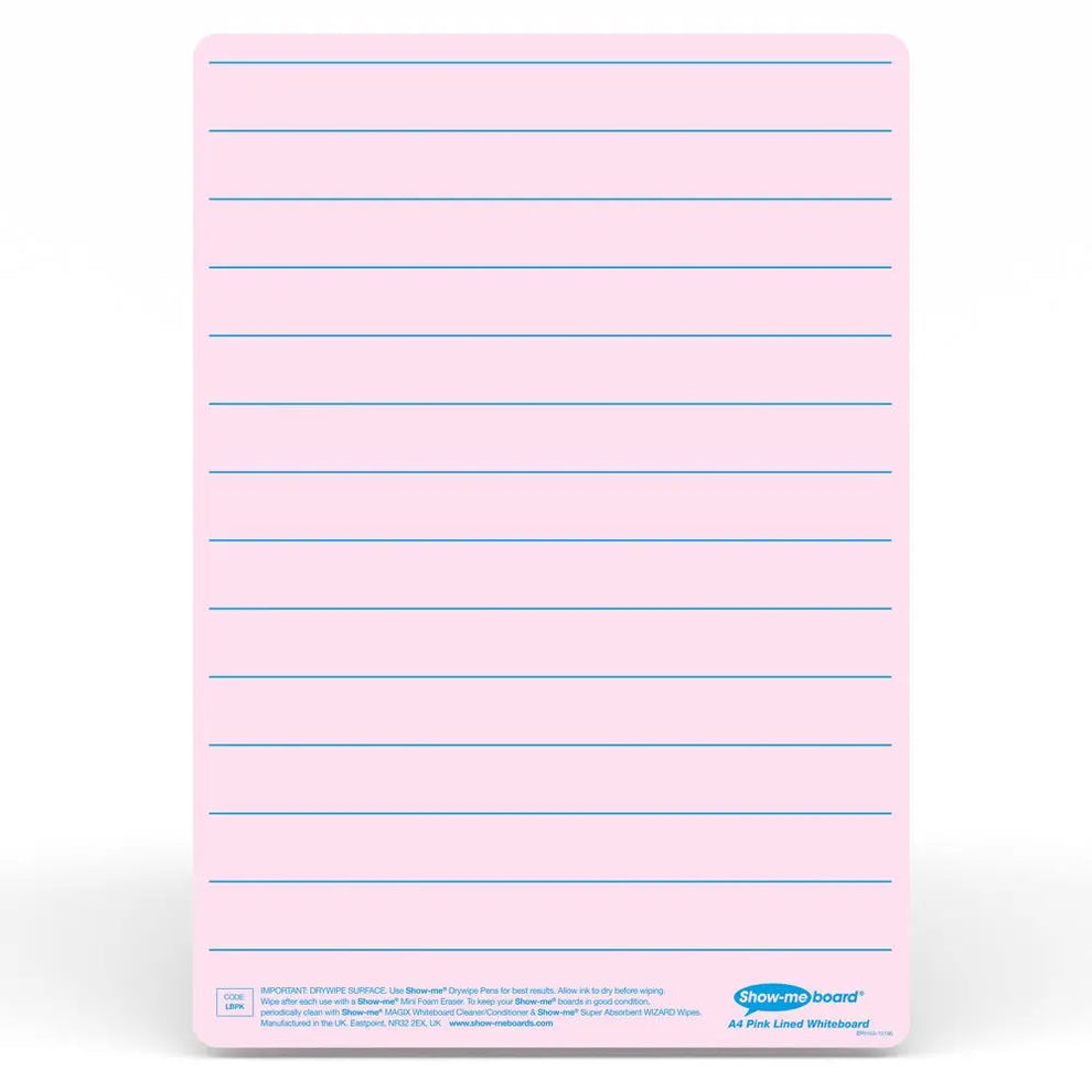 Show-Me - A4 Lined Tinted Drywipe Boards - The Dyslexia Shop